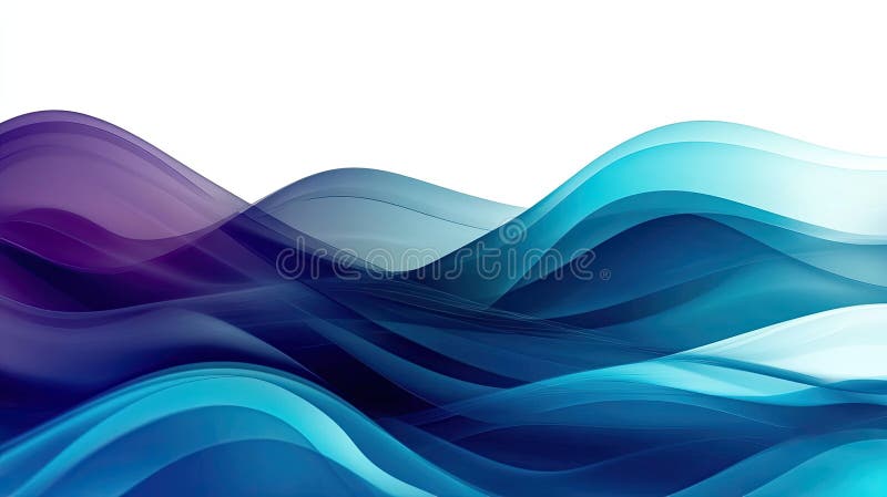 Flowing Waves of Blue and Purple Create a Soothing Abstract Pattern ...