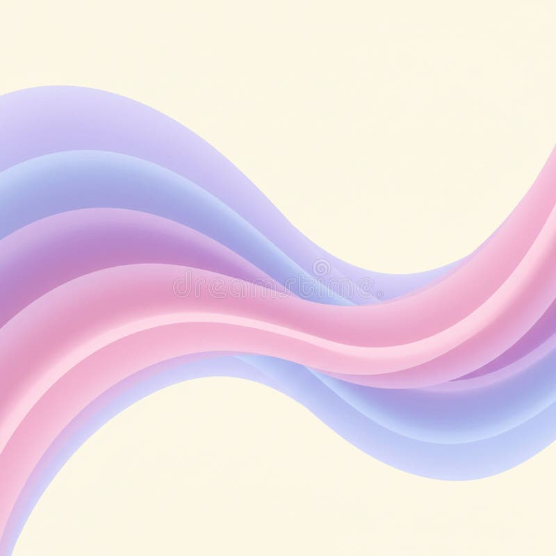 Flowing Waves in Pastel Shades of Pink and Lavender Create a Soft ...