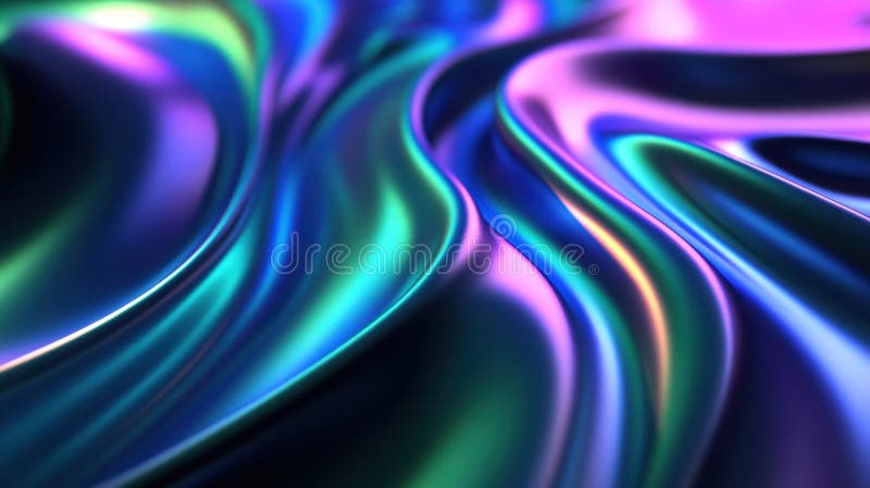 Visual Representation of Vibrant 3D Sound Waves with Flowing Colors in ...