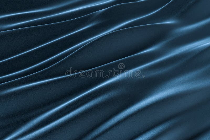 Flowing and Waving Blue Cloth Background, 3d Rendering Stock ...