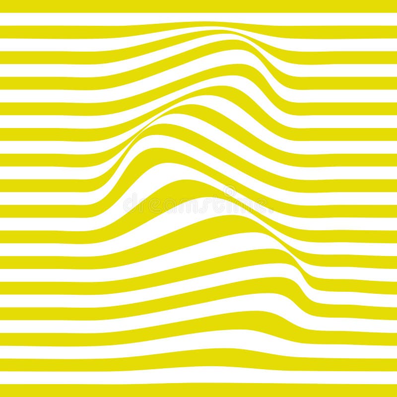 Flowing Wavy Yellow Lines. Pattern with Flowing Stripes. Modern ...