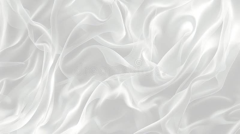 Flowing White Fabric Texture, Abstract Background with Soft Waves ...