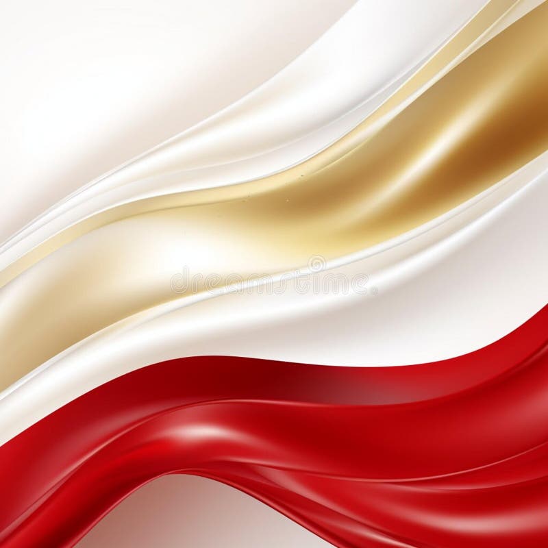 Bold, Smooth and Flowing Background in Red, Gold and White Stock ...