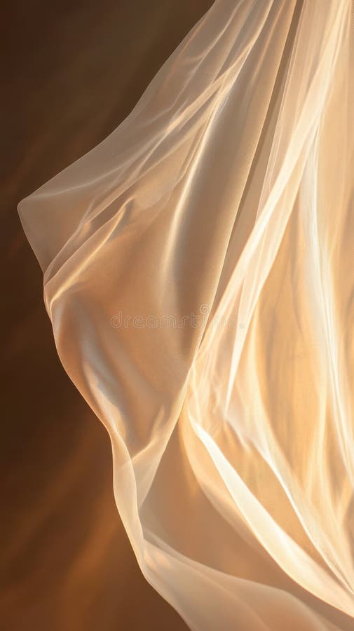 Flowing White Silk Fabric with Soft Lighting Stock Image - Image of ...