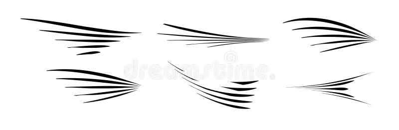 Flowing Wind Motion Line. Air Logo Wave. Air Movement and Gust Symbol ...