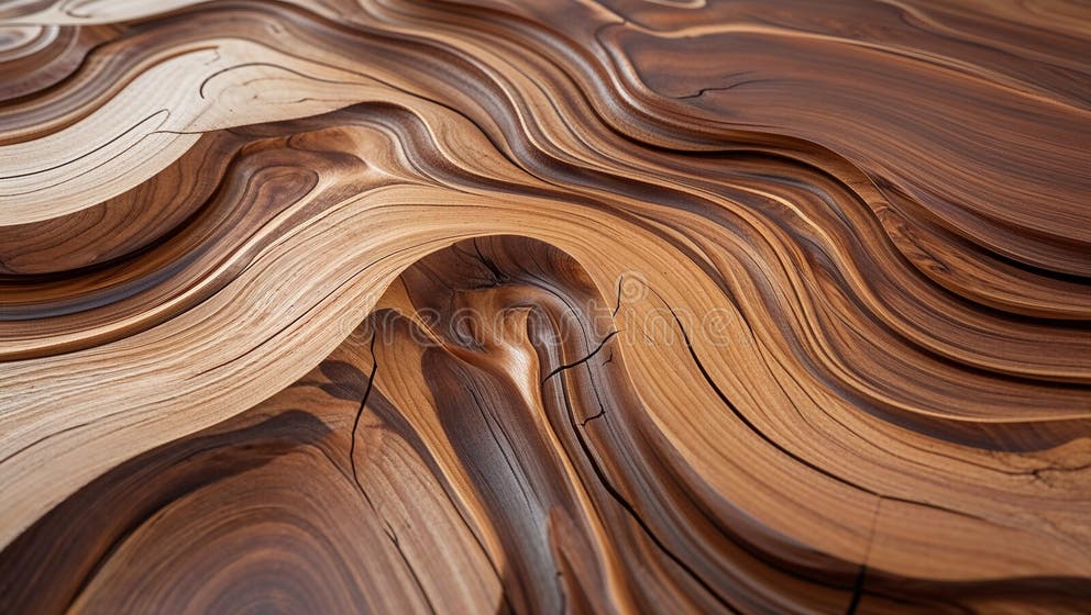 Flowing Wood Grain Creating Stunning Visuals with Warm Brown Hues Stock ...