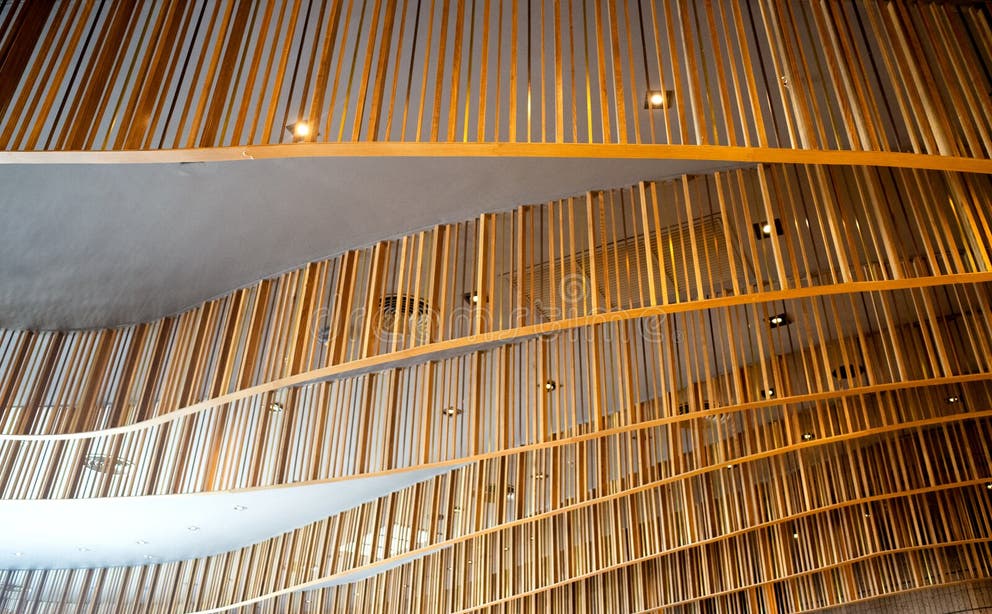 A Ceiling that Dances with Light and Rhythm. Stock Image - Image of ...