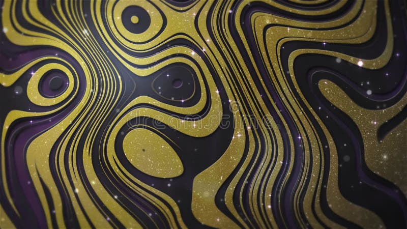 Flowing Yellow Background with Sparkles, Liquid Background Stock Video ...