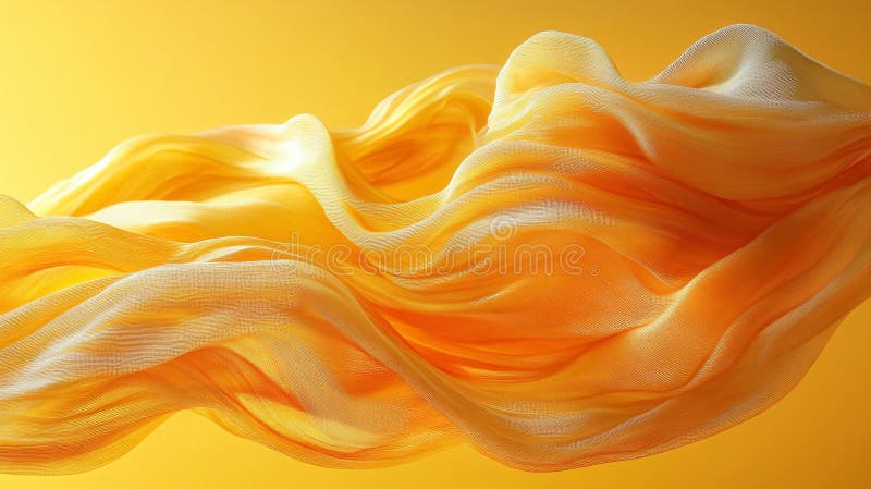 Flowing Yellow Fabric Texture in Vibrant Light. Stock Photo - Image of ...