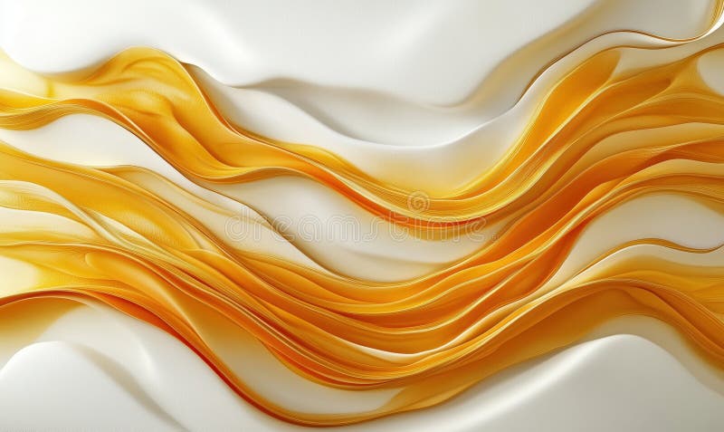 Flowing Yellow Silk Fabric Waves Creating a Soft and Elegant Background ...