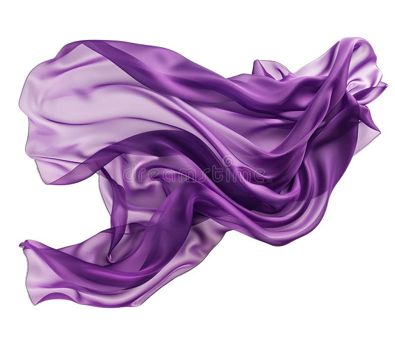 Silk Fabric Flowing on a White Background, Generative AI Stock ...