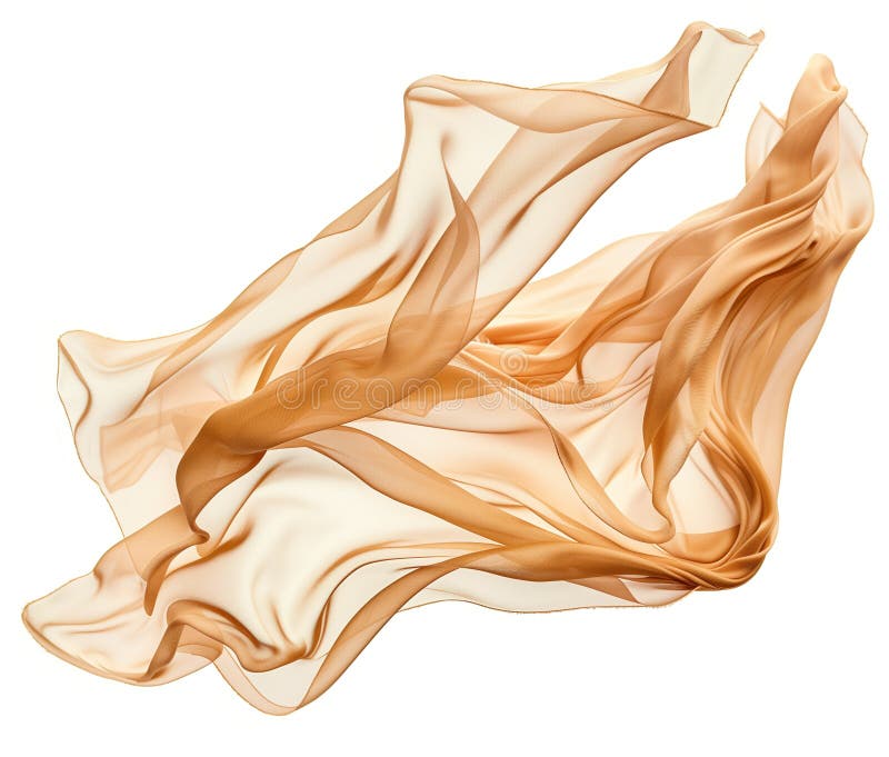 Silk Fabric Flowing on a White Background, Generative AI Stock ...