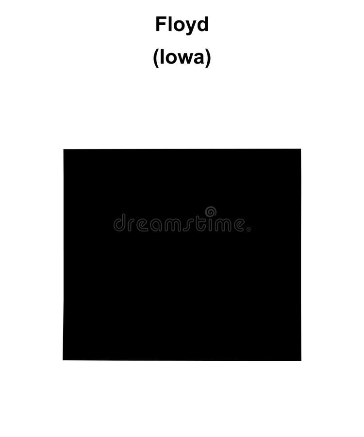 Floyd outline map stock vector. Illustration of silhouette - 361543447