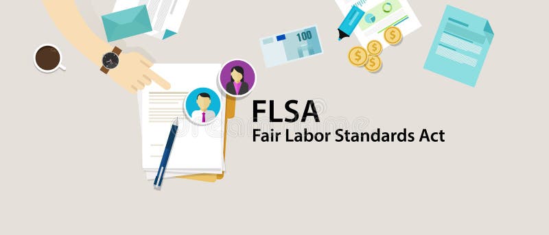 FLSA Fair Labor Standards Act Paper Employee Stock Vector ...