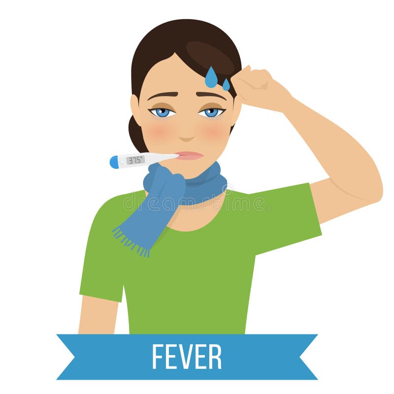 Flu and cold stock vector. Illustration of character - 154677035