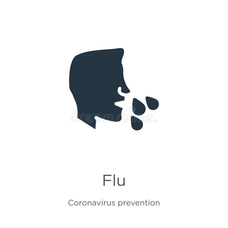 Flu Icon Vector. Trendy Flat Flu Icon from Coronavirus Prevention ...
