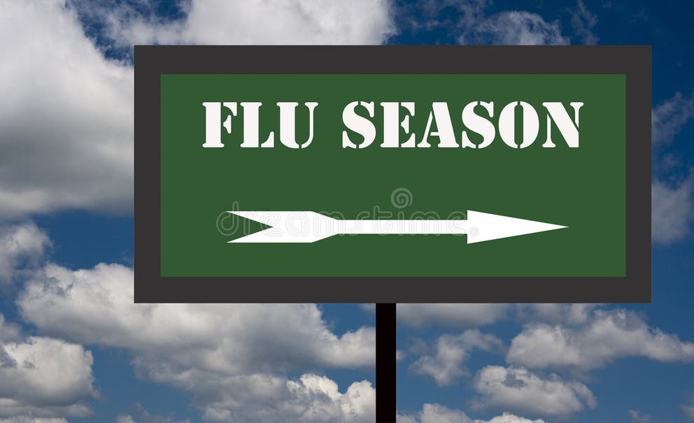 Flu season sign stock image. Image of health, text, direction - 27096291