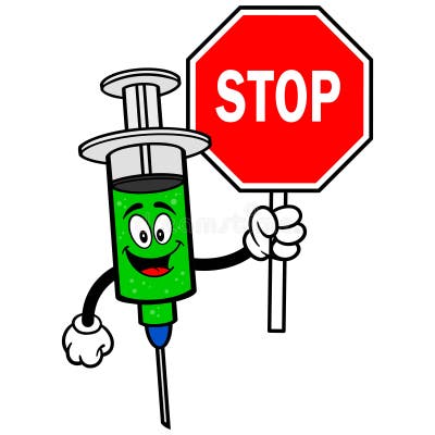 Flu Shot with Stop Sign stock vector. Illustration of nurse - 55195489