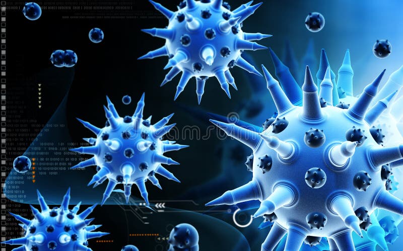 Flu virus stock illustration. Illustration of bacteria - 47538591