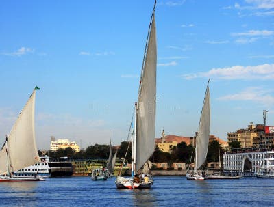 Fluca on Nile River stock image. Image of sunny, blue - 4301093