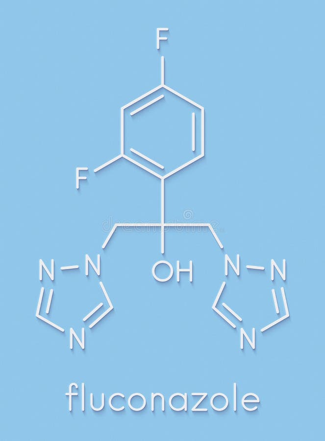 Fluconazole Molecular Structure Isolated On White Stock Illustration ...