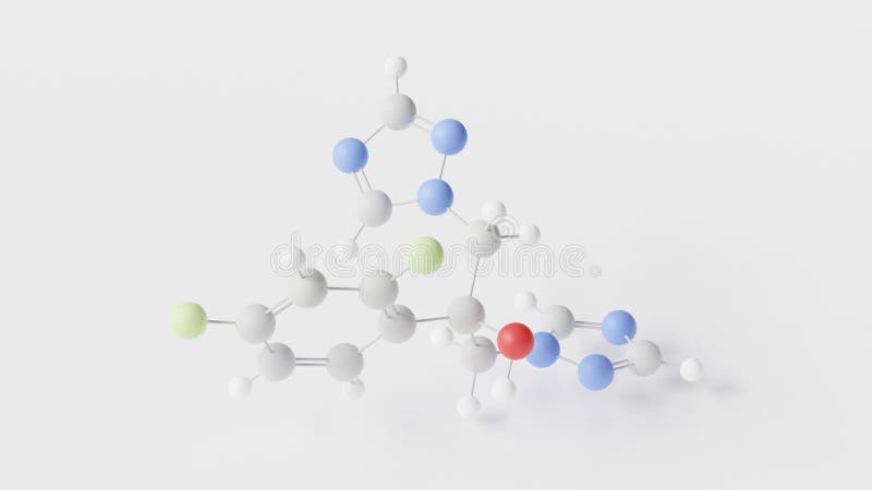Fluconazole Molecular Structure, 3d Model Molecule, Antifungal ...