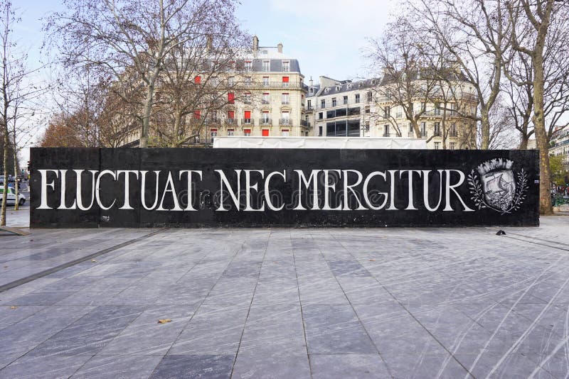 Fluctuat Nec Mergitur La Ville De La Devise De Paris Image éditorial ...