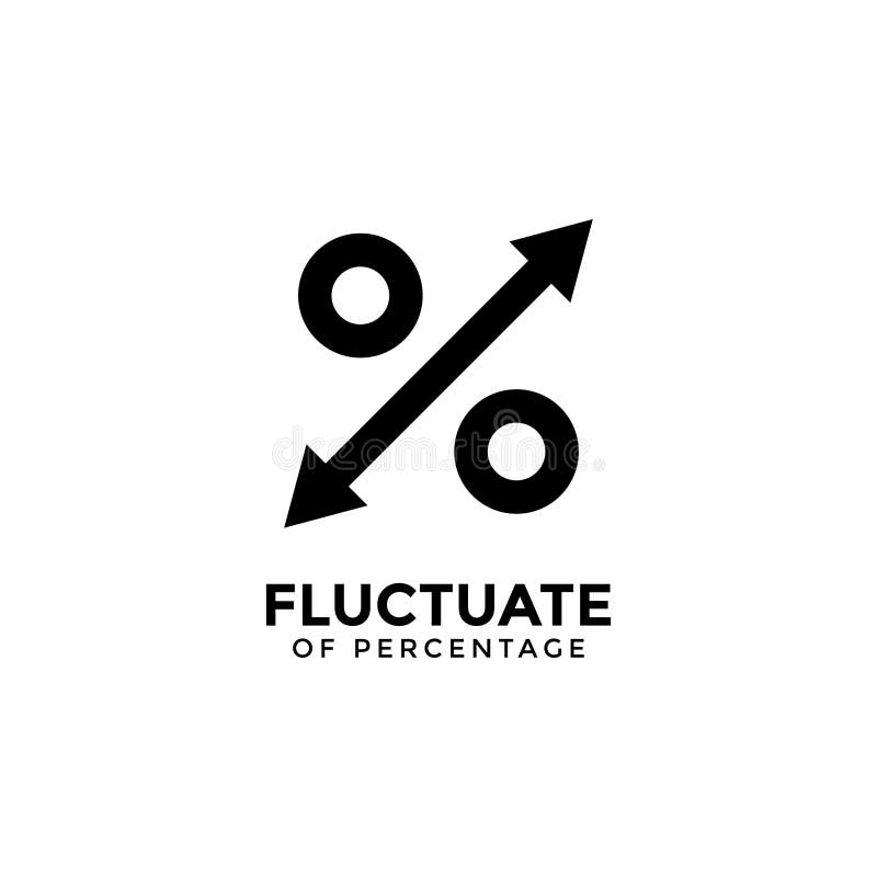 Fluctuate Percentage Graphic Design Template Vector Illustration Stock ...