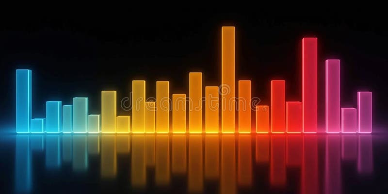 Fluctuating Bar Chart with Clean Background. Generative AI Stock ...