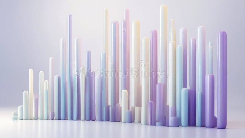 Fluctuating Bar Chart with Clean Background. Generative AI Stock ...