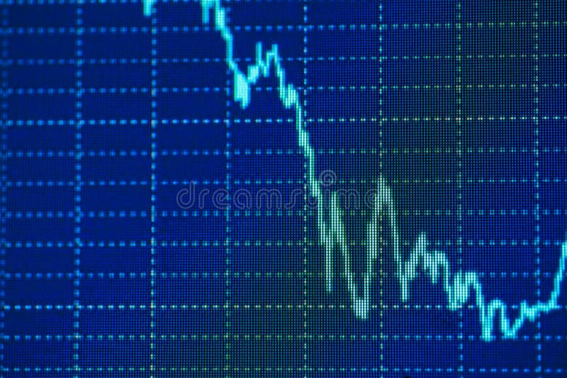 Fluctuating Stock Market Graph Blue Grid Background Stock Photos - Free ...