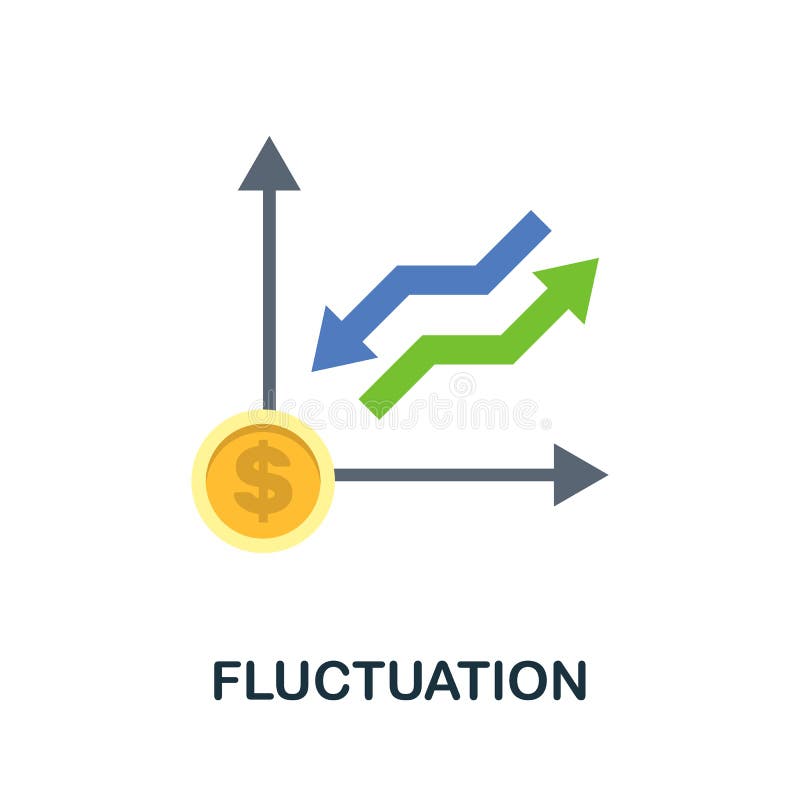 Fluctuation Icon in Trendy Design Style. Fluctuation Icon Isolated on ...