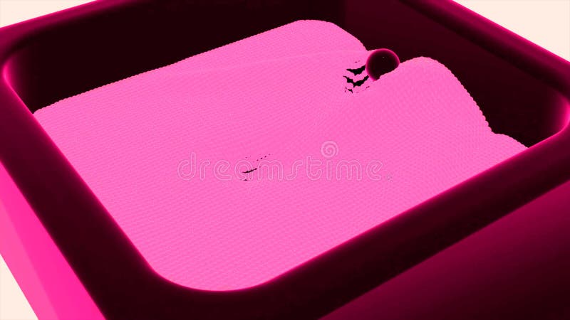 Fluctuation of Liquid from Movements of Ball on Surface. Design Stock ...