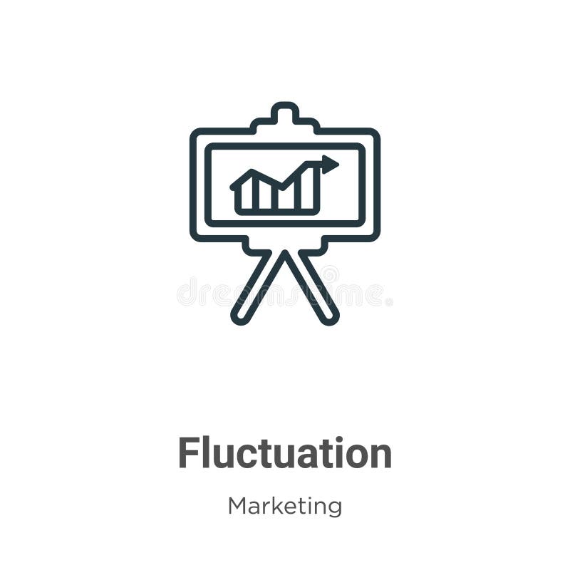 Outline Fluctuation Vector Icon. Isolated Black Simple Line Element ...