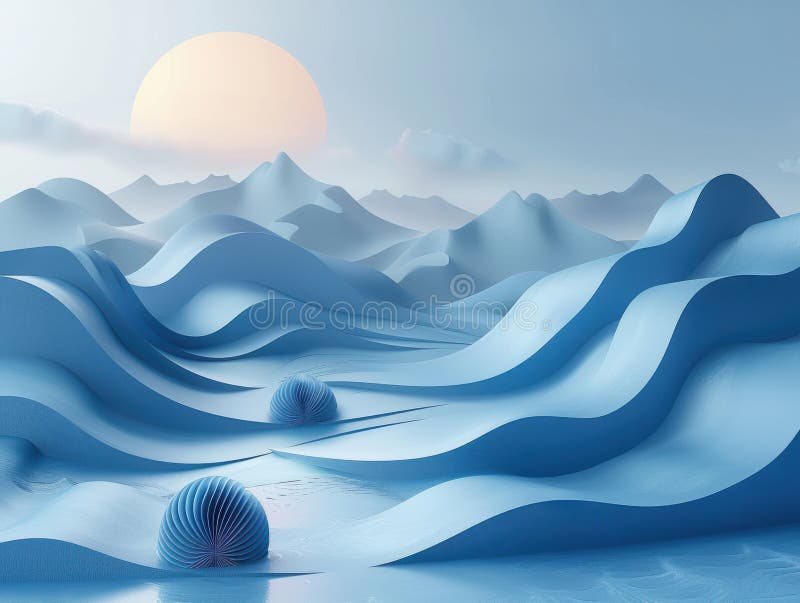 Fluent Style Simple Blue Gradient Background. Stock Illustration ...