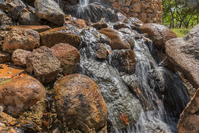 Fluent in Water with Stones. Stock Image - Image of elemental, fresh ...
