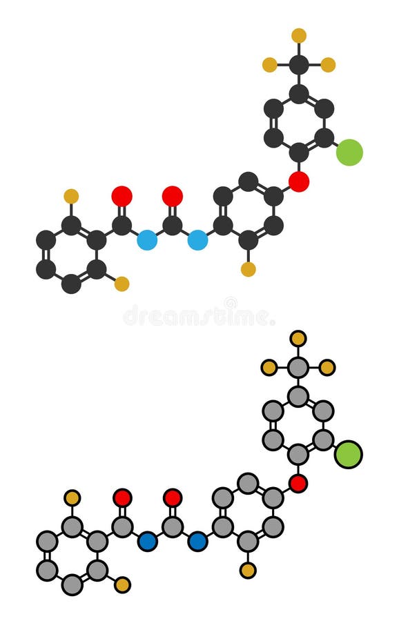Flufenoxuron Insecticide Molecule Stock Vector - Illustration of ...