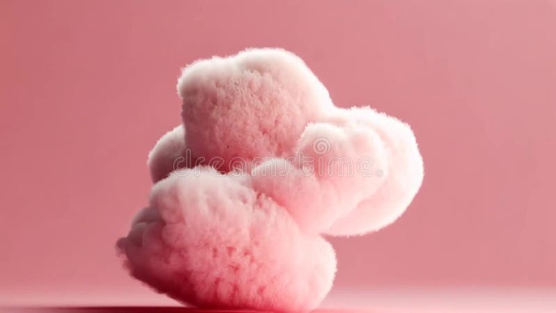 Fluffy Abstract Pink Cloud Formation Against a Rose-colored Backdrop ...