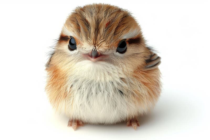 Fluffy Baby Chick with Tiny Beak and Round Eyes Stock Illustration ...