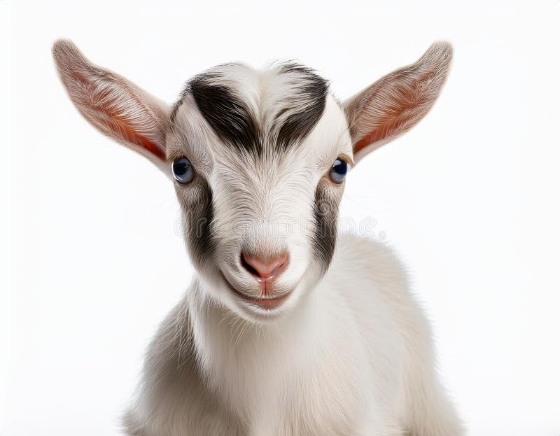 Fluffy Baby Goat Standing stock illustration. Illustration of adorable ...