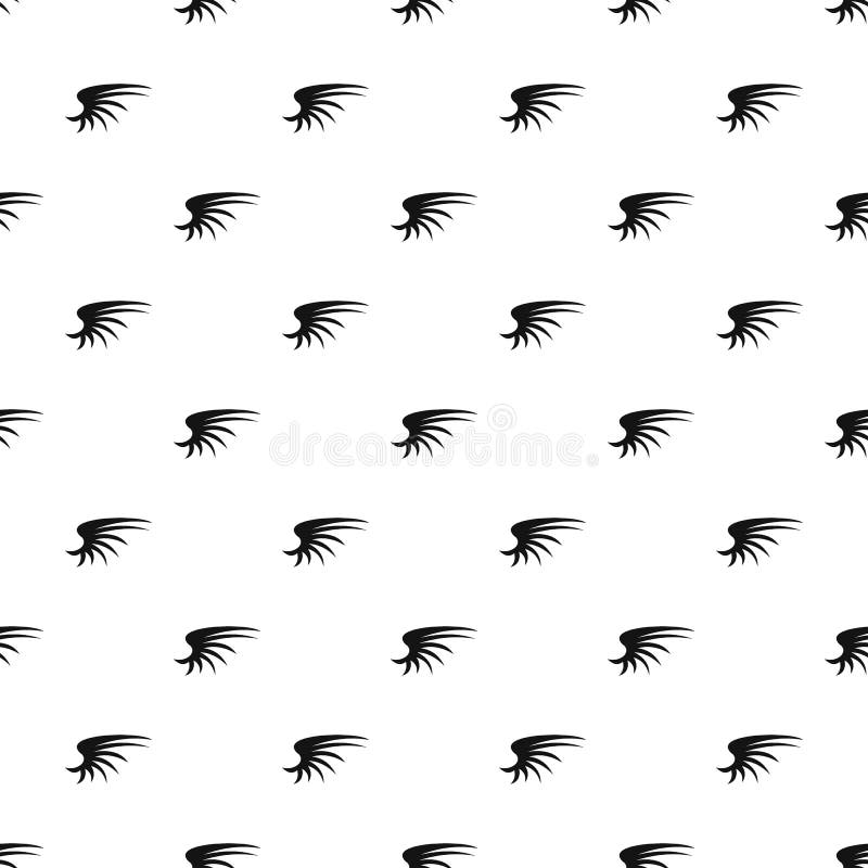 Fluffy Birds Wing Pattern, Simple Style Stock Vector - Illustration of ...