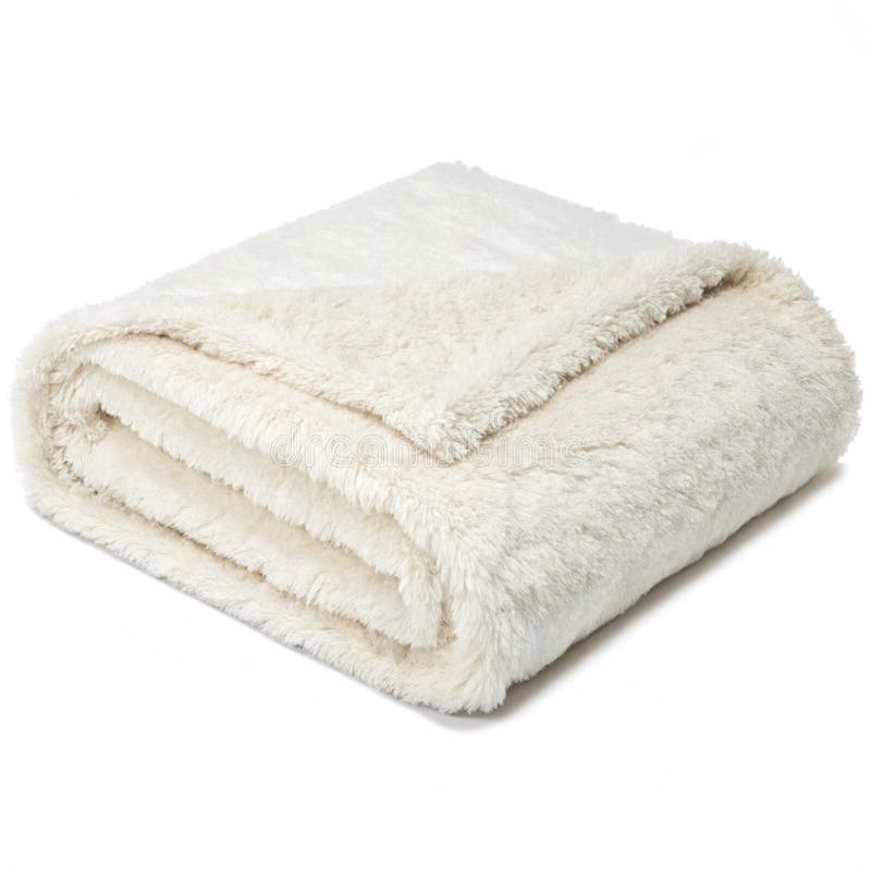 Fluffy Blanket with the Image of a Fluffy Rug Stock Illustration ...