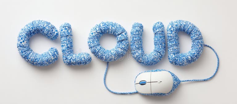 Creative Display of Fluffy Letters Forming the Word Cloud Next To a ...