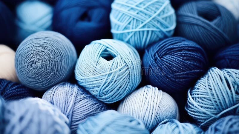 Fluffy blue yarn texture stock illustration. Illustration of fluffy ...