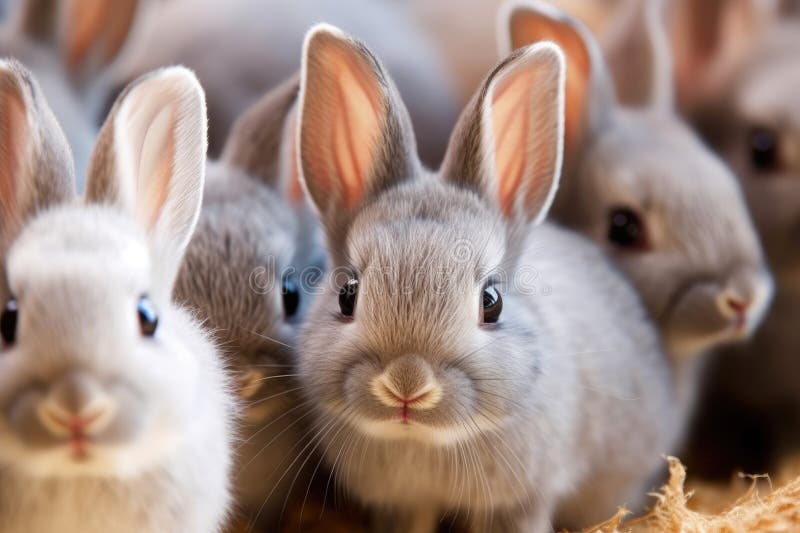 Fluffy Bunnies stock illustration. Illustration of beautiful - 279165132