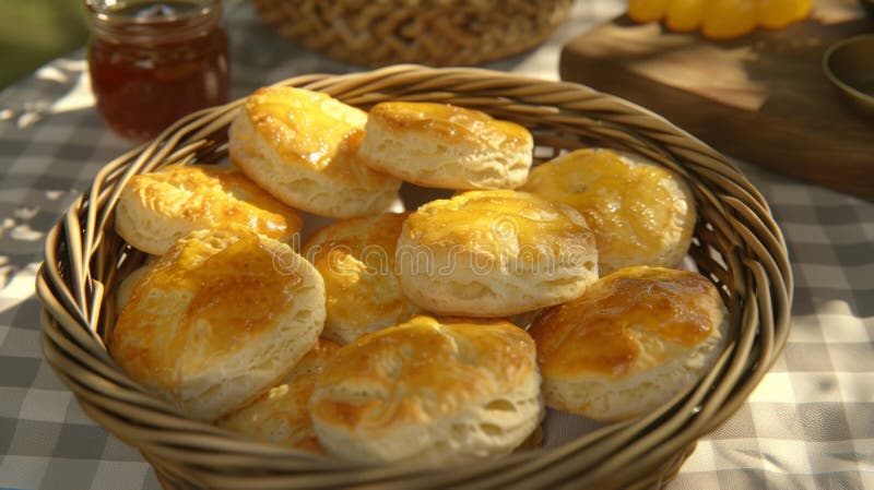 Fluffy Buttermilk Biscuits with Honey Butter and Jam for Juneteenth ...