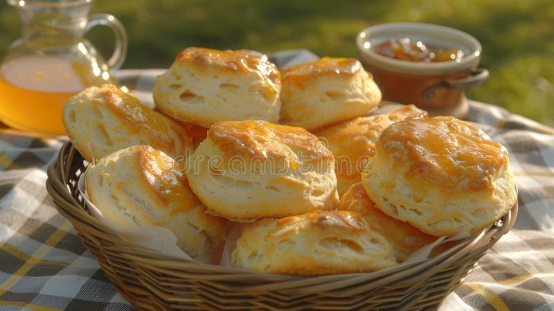 Fluffy Buttermilk Biscuits with Honey Butter and Jam for Juneteenth ...