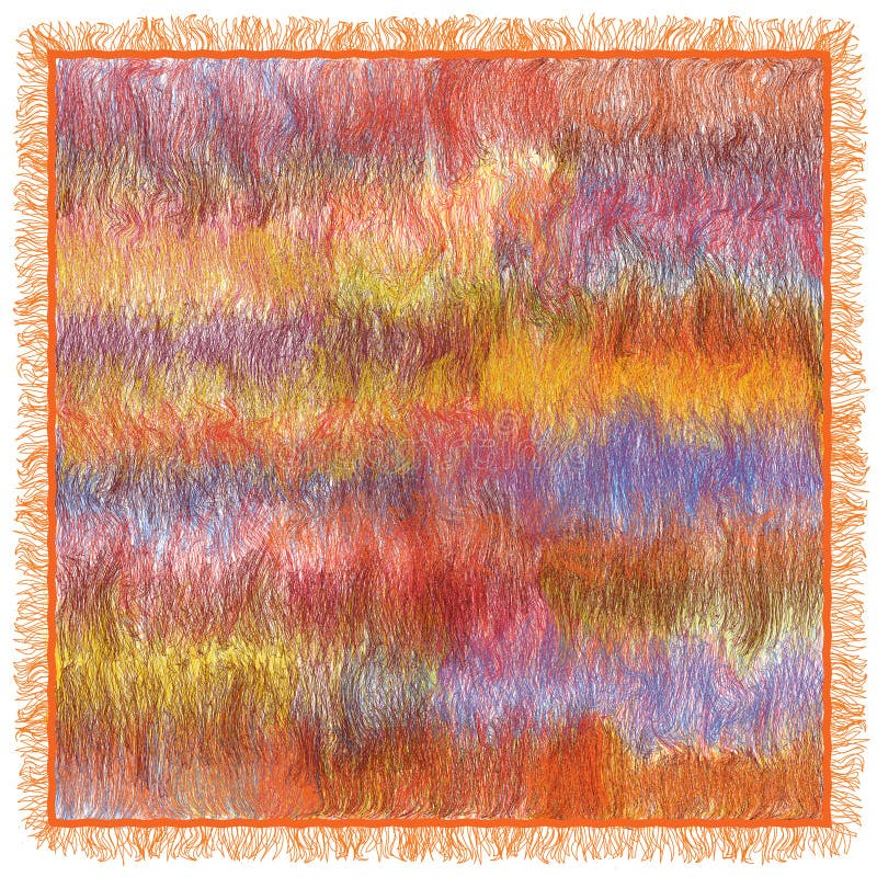 Fluffy Carpet with Weave Grunge Striped, Wavy Colorful Pattern Stock ...