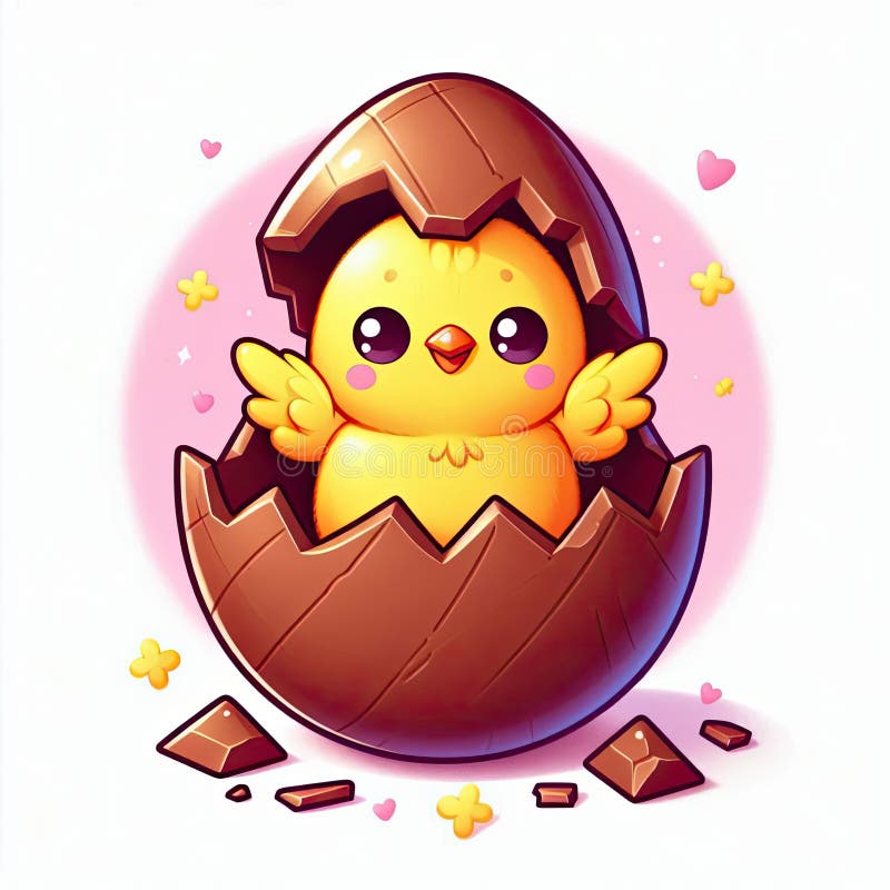 Fluffy Chick Hatching stock illustration. Illustration of warm - 369212326