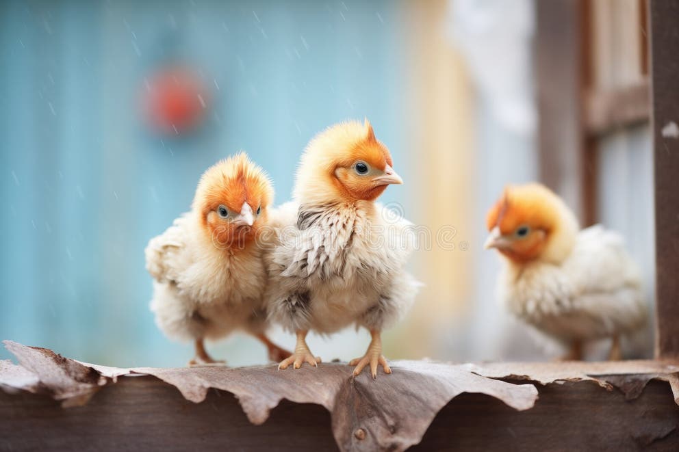 Fluffy Chicken Chicks Exploring Coop Stock Image - Image of livestock ...